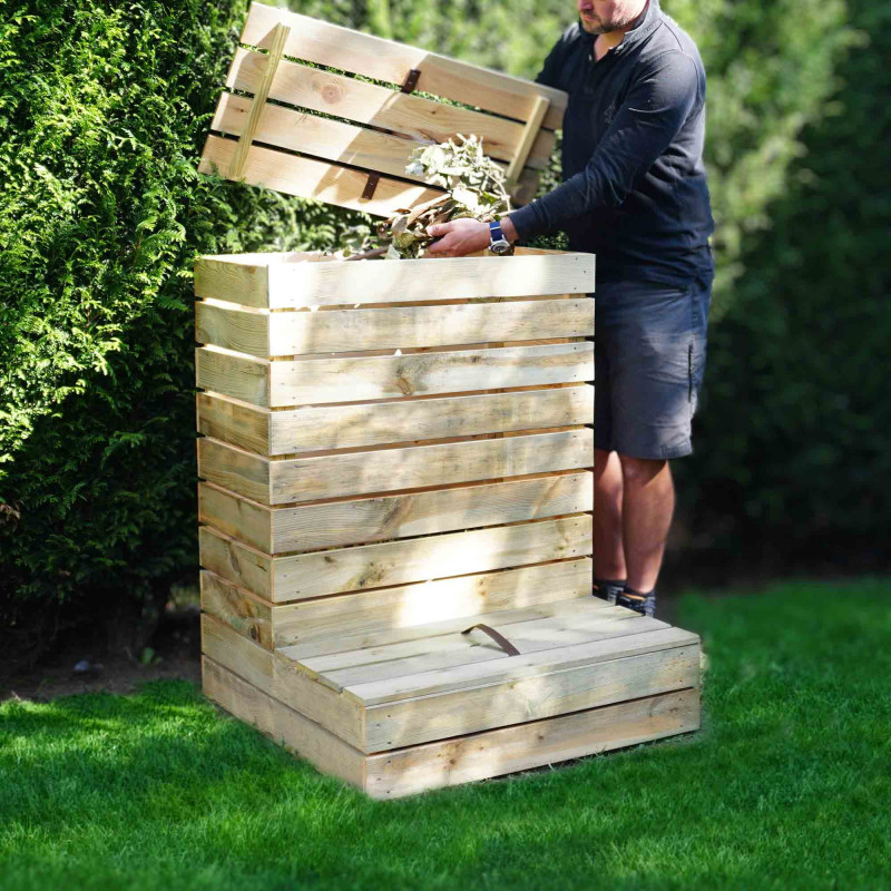 Composteur de jardin en bois 320 L ALTO | Cerland